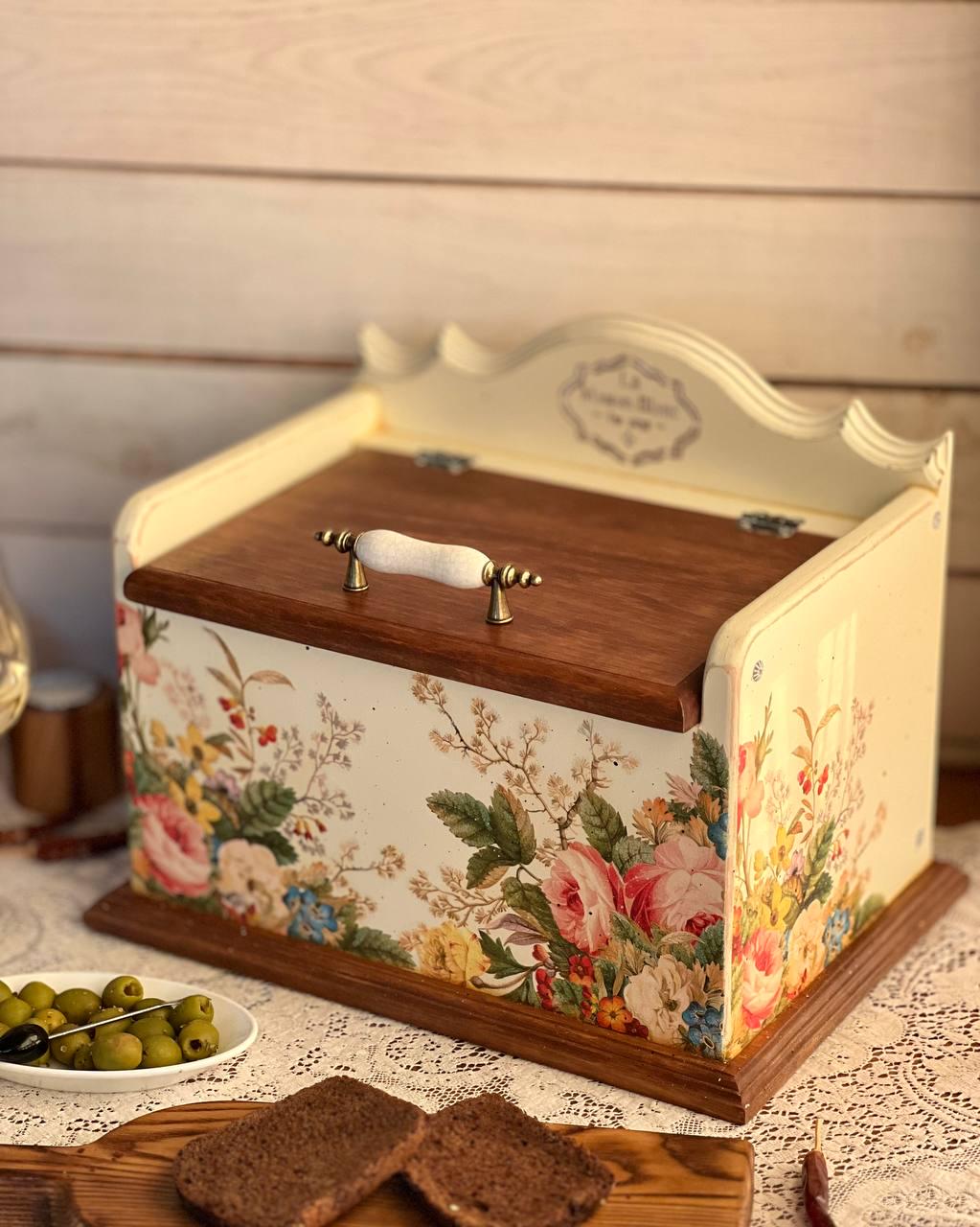 Handmade French Bread Box, Rustic Kitchen Storage, Farmhouse Style ...