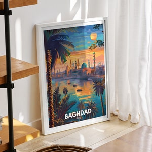 Baghdad Travel Print - Iraq, Baghdad Travel Poster, Iraq Travel Poster ...