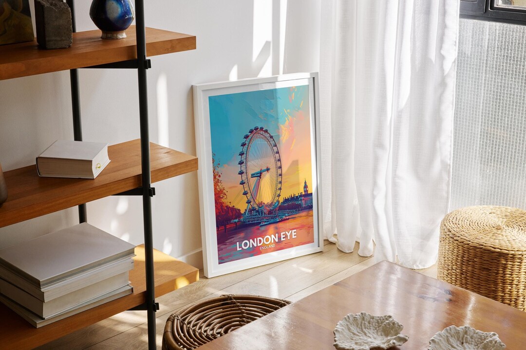 London Eye Print - England, London Eye Poster, England Travel Art ...