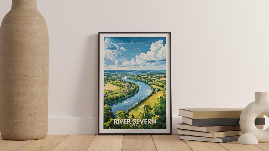 River Severn Print - Wales, River Severn Poster, Wales Travel Art ...
