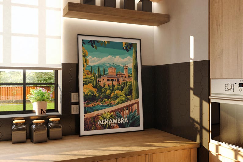 Alhambra Print - Spain, Alhambra Poster, Spain Travel Art Poster, Spain ...