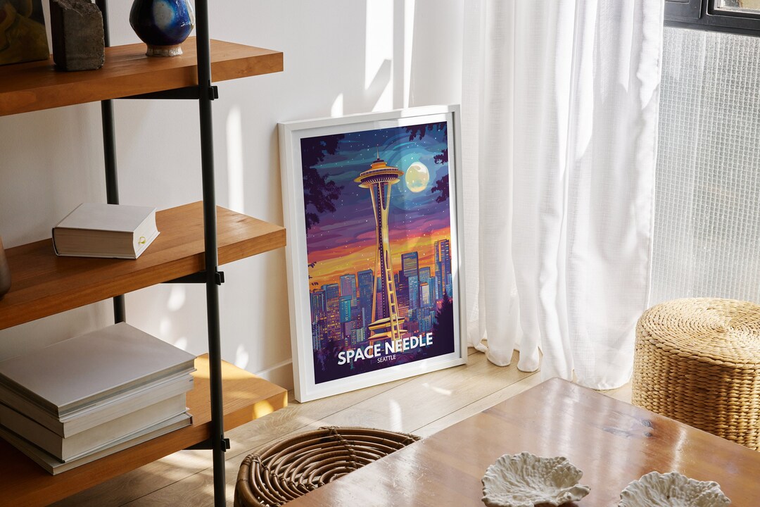 Space Needle Print - Seattle, Space Needle Poster, Seattle Art Poster ...