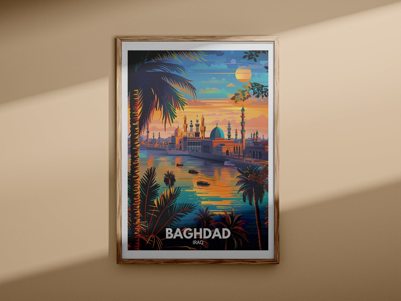 Baghdad Travel Print - Iraq, Baghdad Travel Poster, Iraq Travel Poster ...