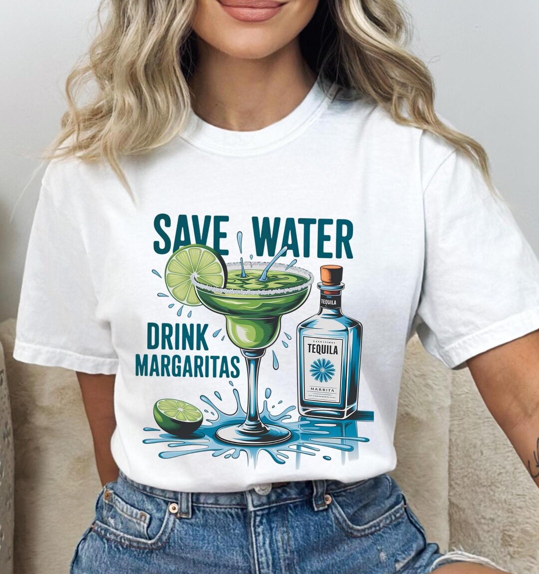 Save Water Drink Margs Shirt, Comfort Colors Tee, Beach Tee, Salty ...