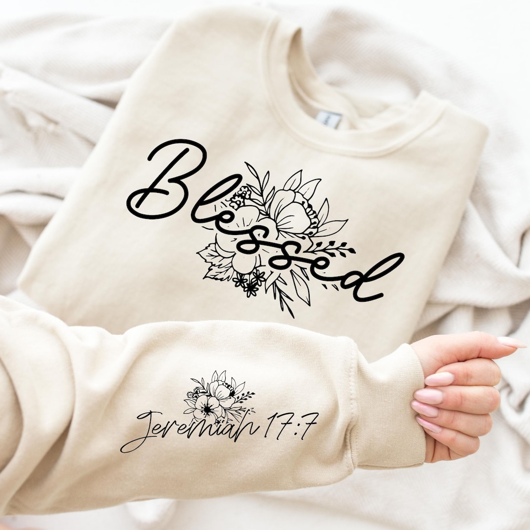 Blessed Jeremiah 17:7 Sweatshirt, Boho Christian Sweatshirt, Gift for ...