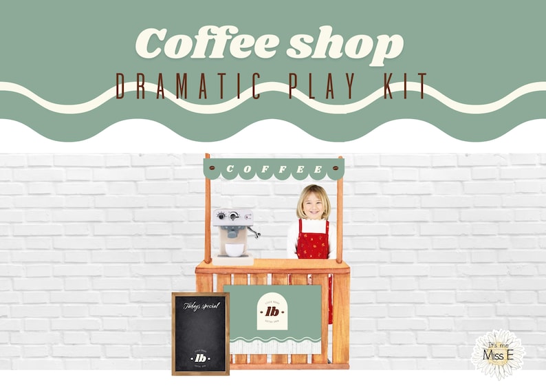 Coffee Shop Dramatic Play Kit - Etsy