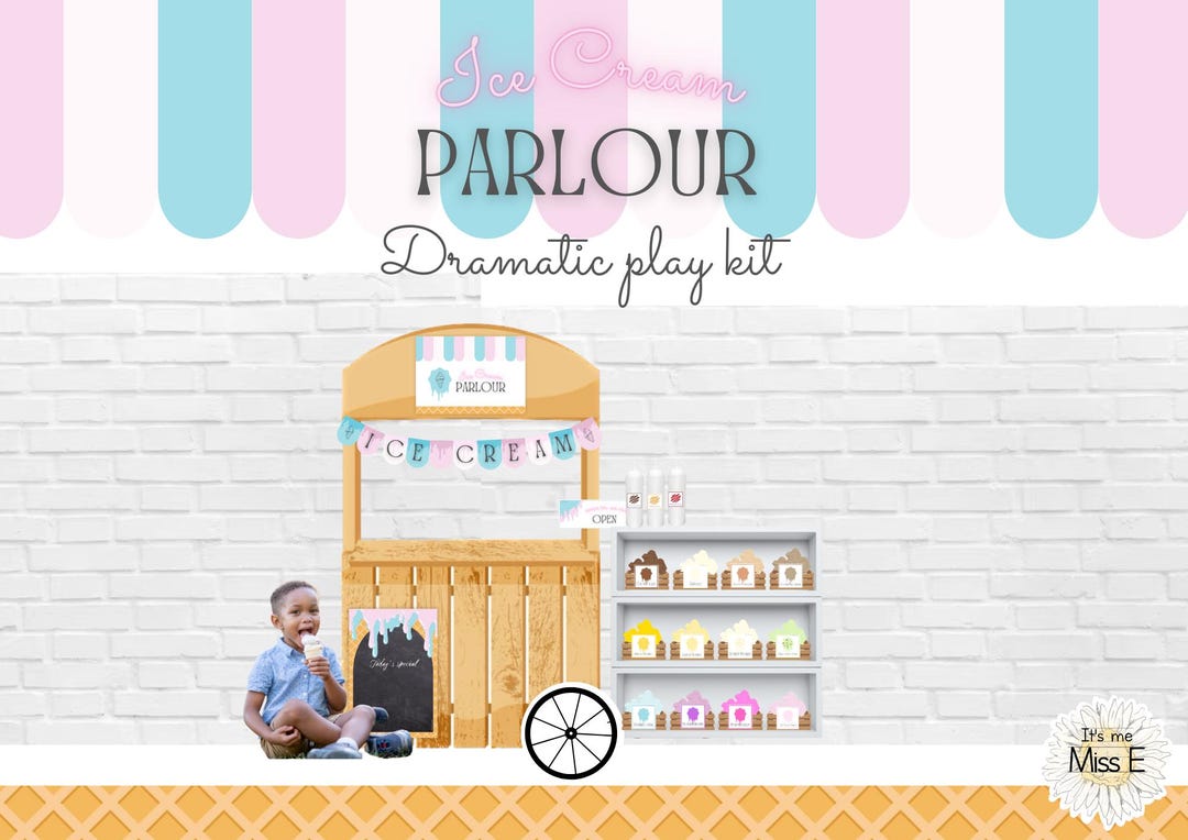 Ice Cream Parlour Dramatic Play Kit - Etsy