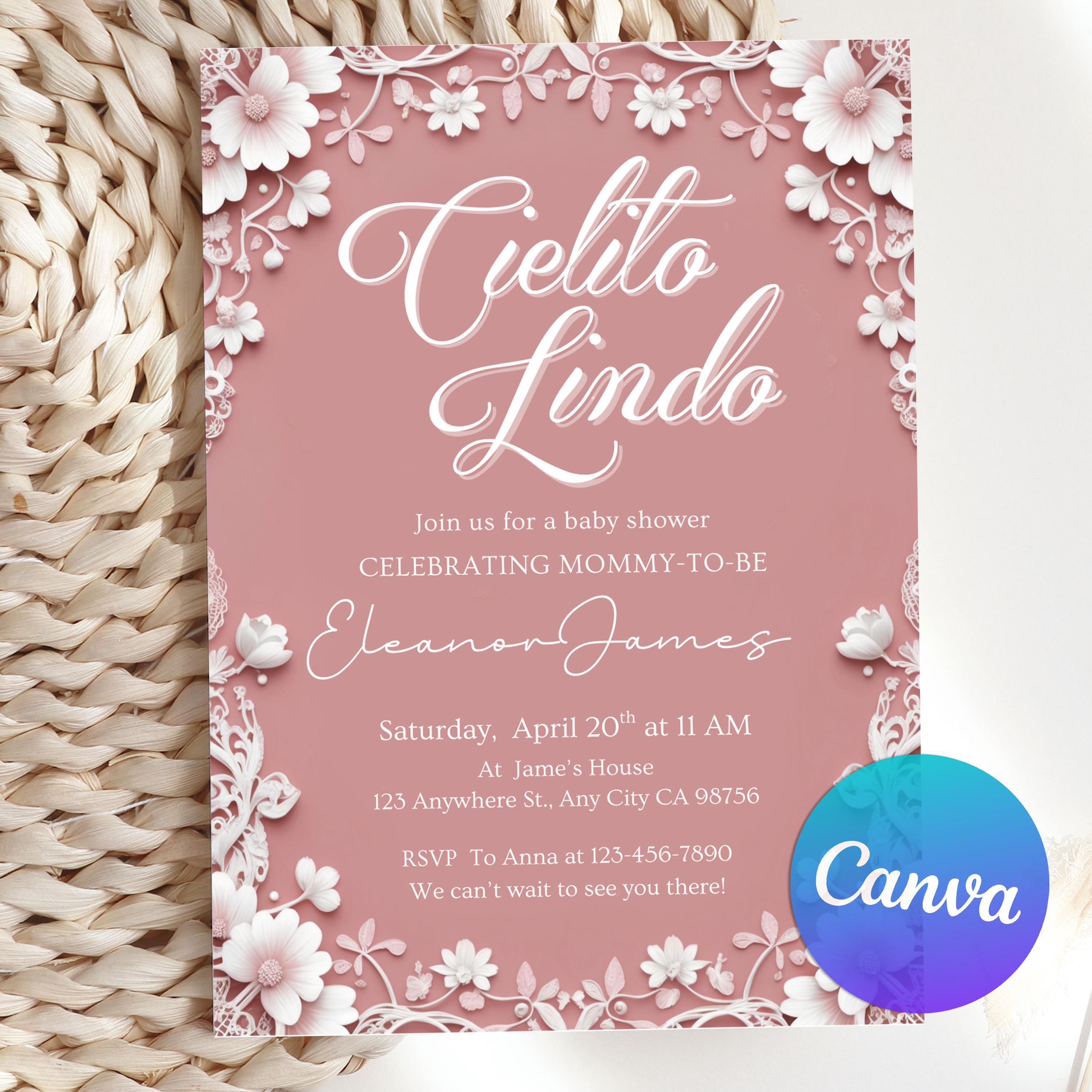 Cielito Lindo Baby Shower Invitation, Editable Mexican Talavera Theme ...