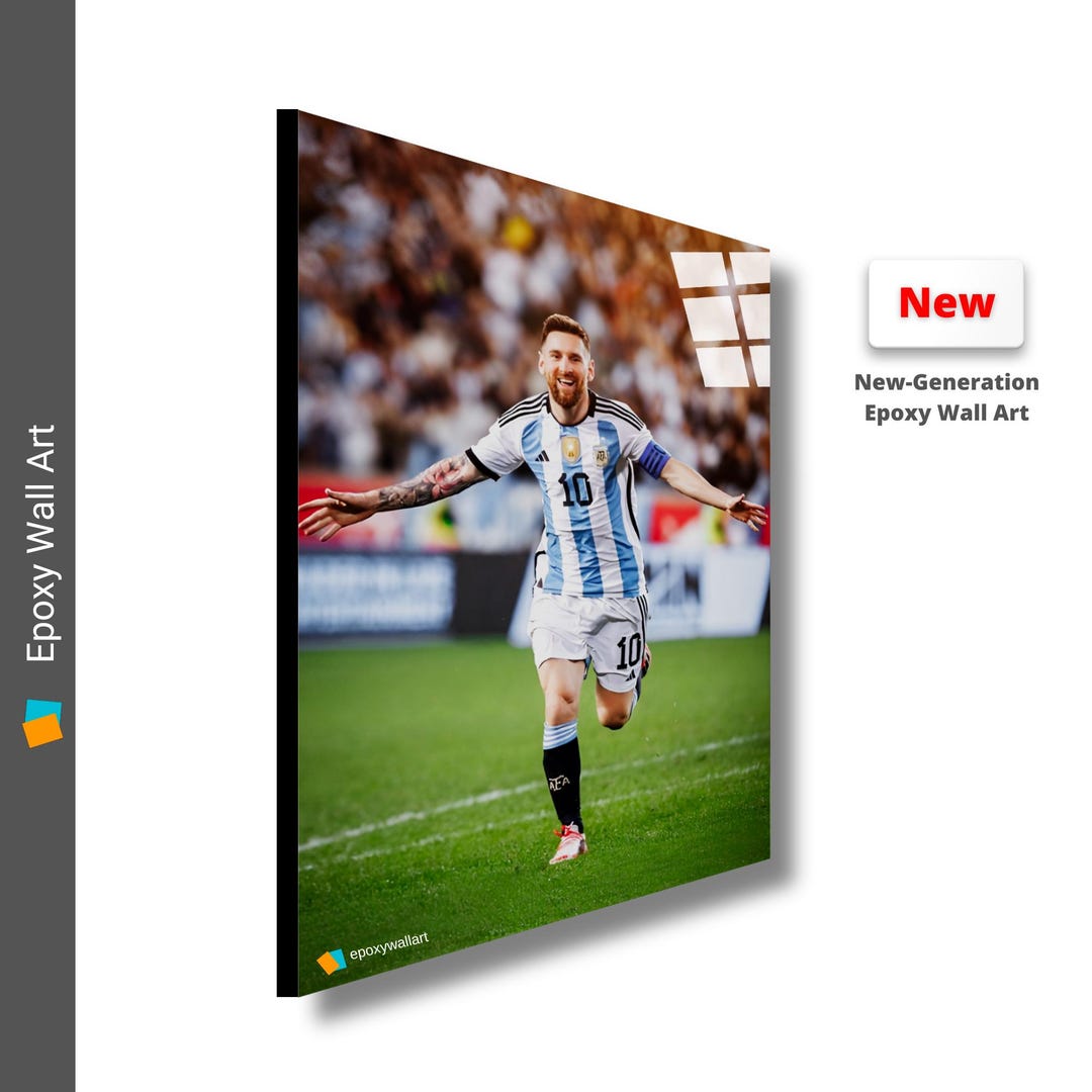 Custom Lionel Messi Wall Art Argentina Football Champion Decor Epoxy ...
