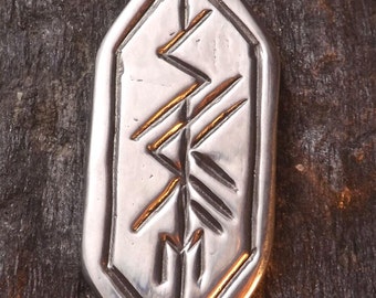 Strength of Self Rune Pewter Pendant Celtic Norse Nordic | Etsy