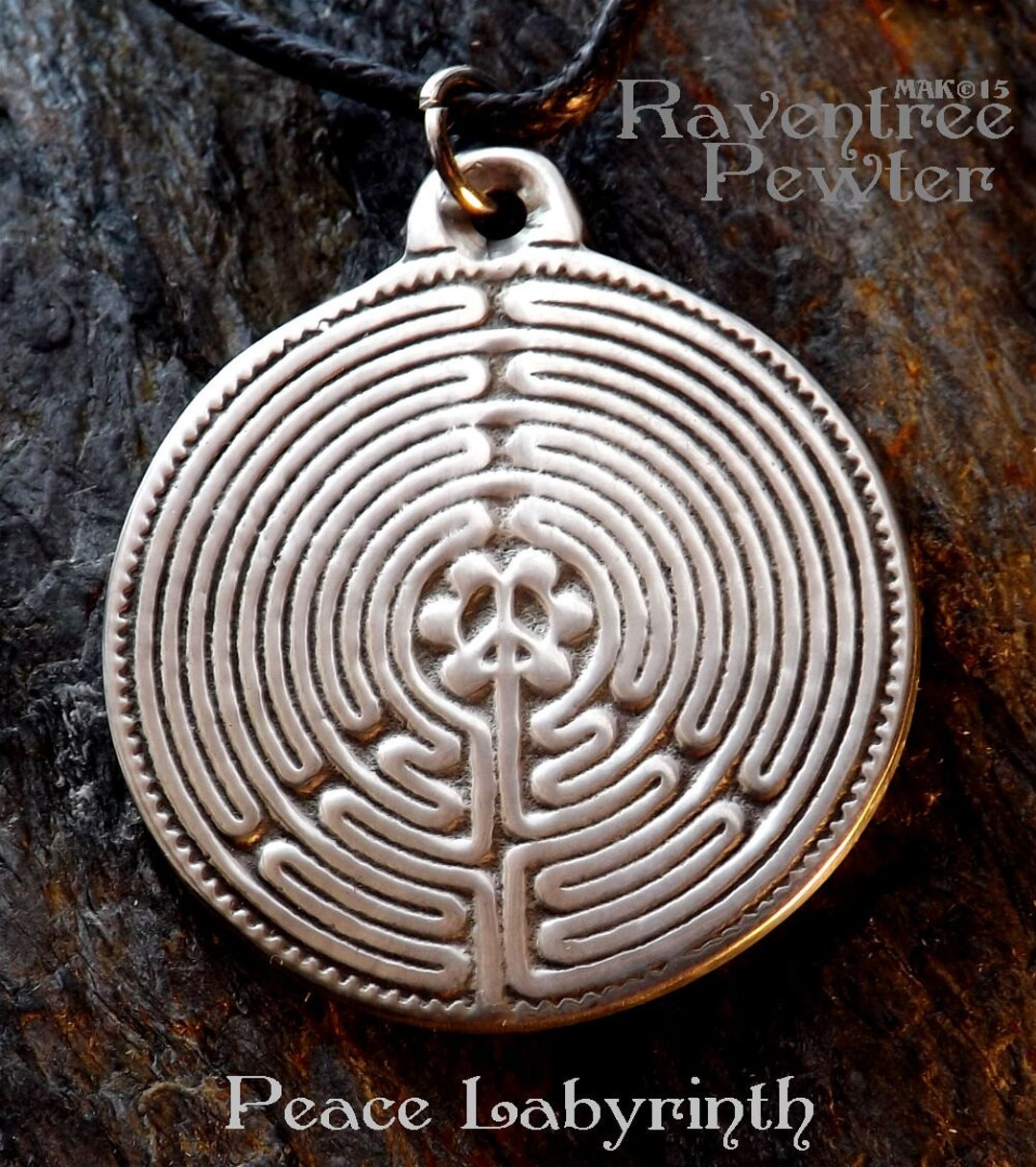 Peace Labyrinth Pewter Pendant Walk the Path of Peace and Meditate on ...