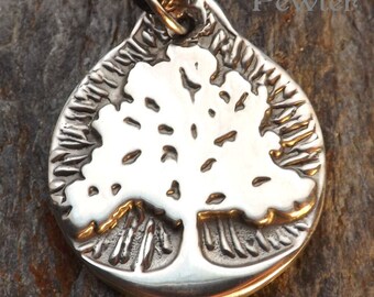 Maple Leaf Pewter Pendant Tree of Life Nature | Etsy