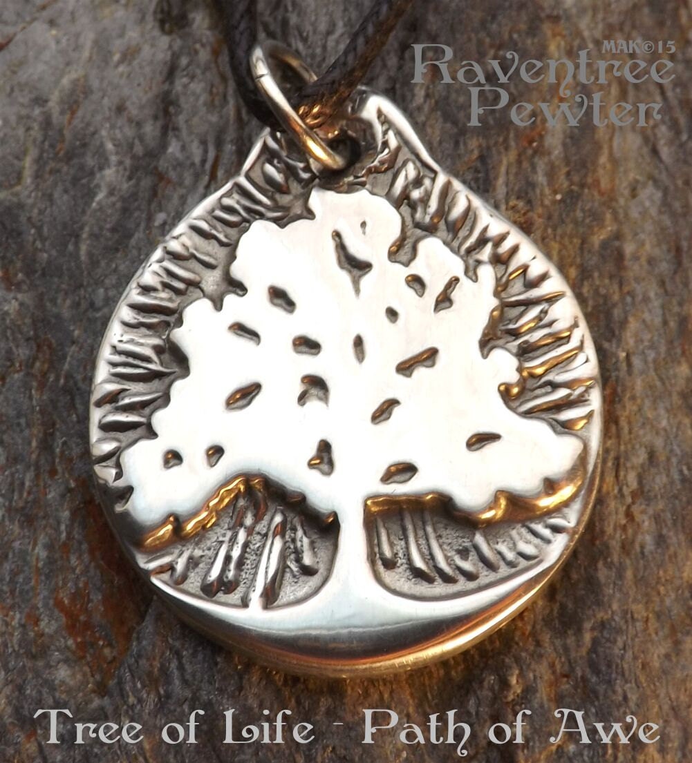 Tree of Life Path of Awe Pewter Pendant Nature and | Etsy