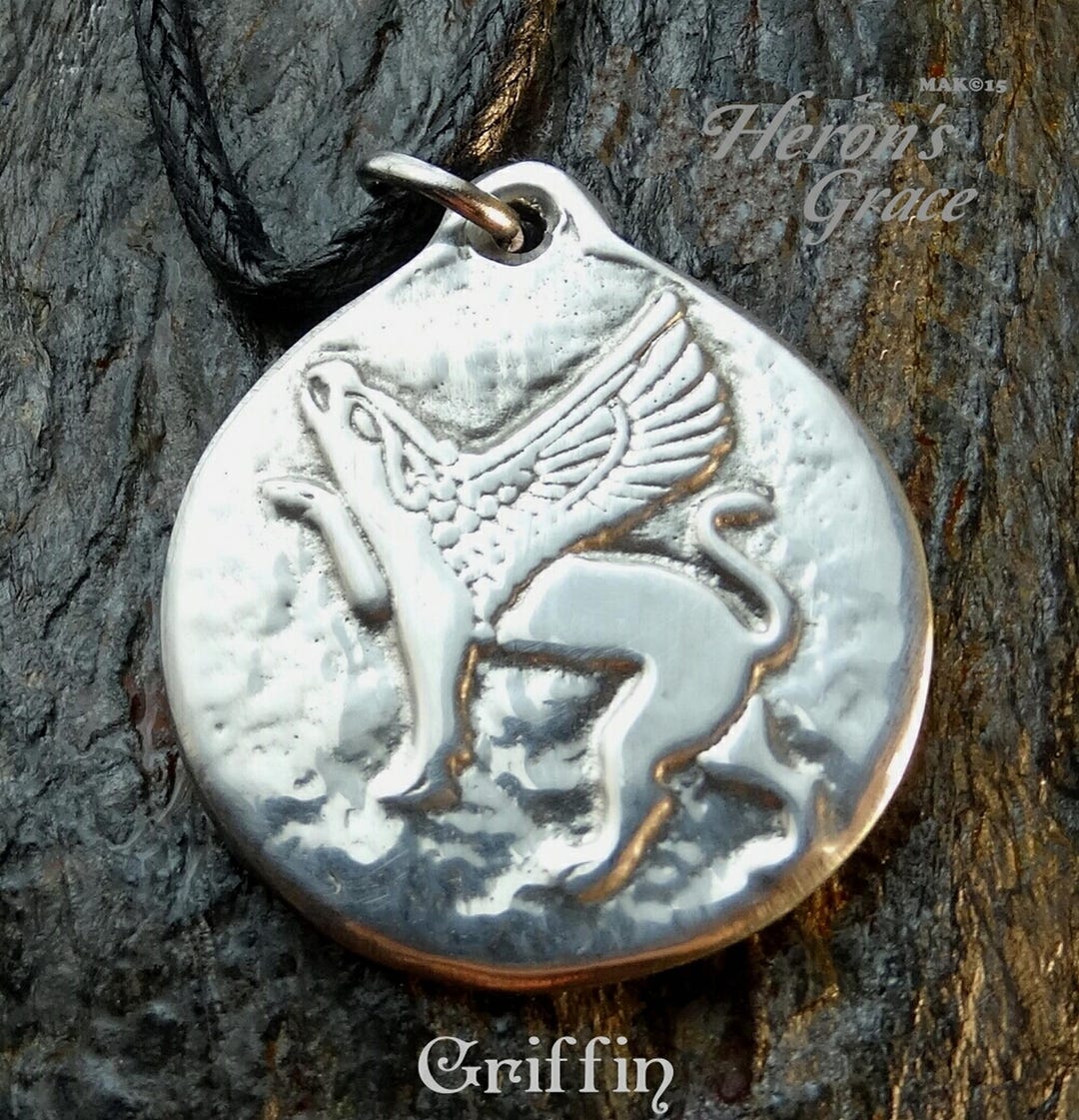 Griffin - Pewter Pendant -gryphon or Griffon, Mythology - Vigilant ...