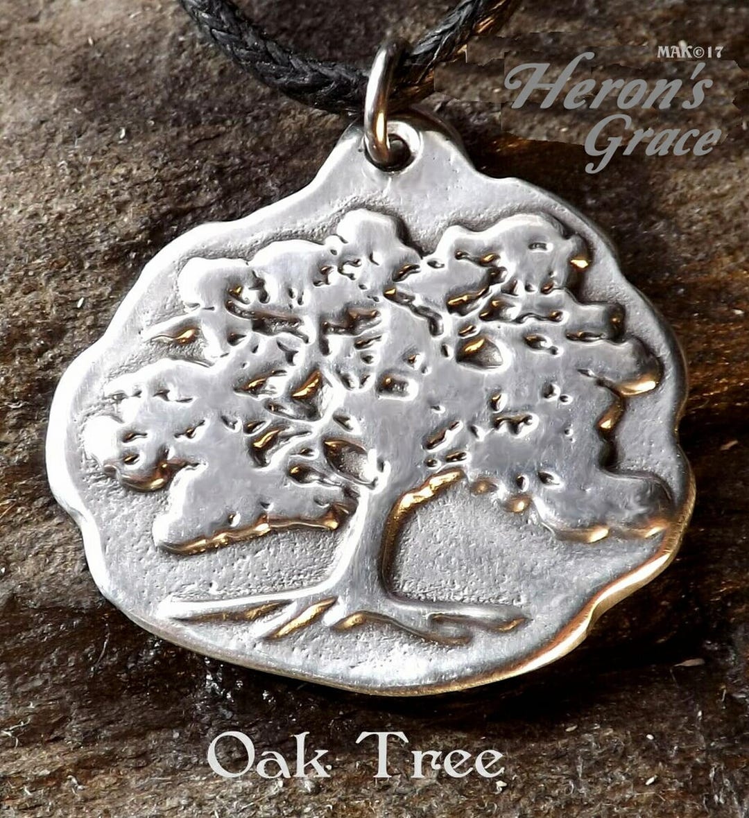 Oak Tree - Pewter Pendant - Oaks Teach Us to Be Giant and Grand and to ...