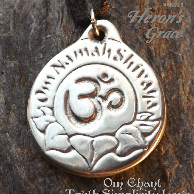 Pewter Pendant Om - Etsy