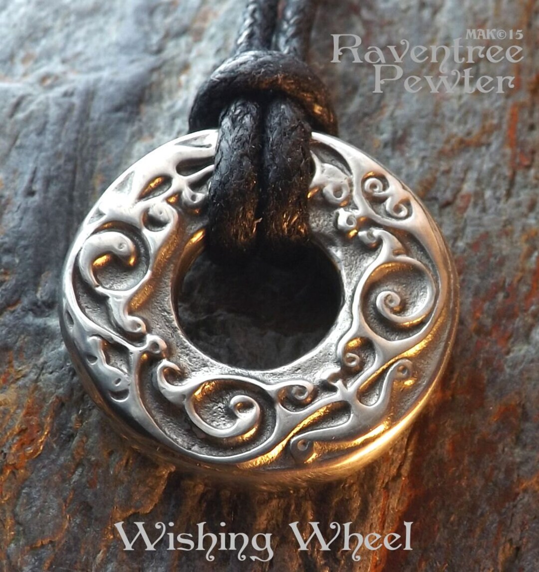 Wishing Wheel Pewter Pendant Dreams and Wishes Spiritual Jewelry - Etsy