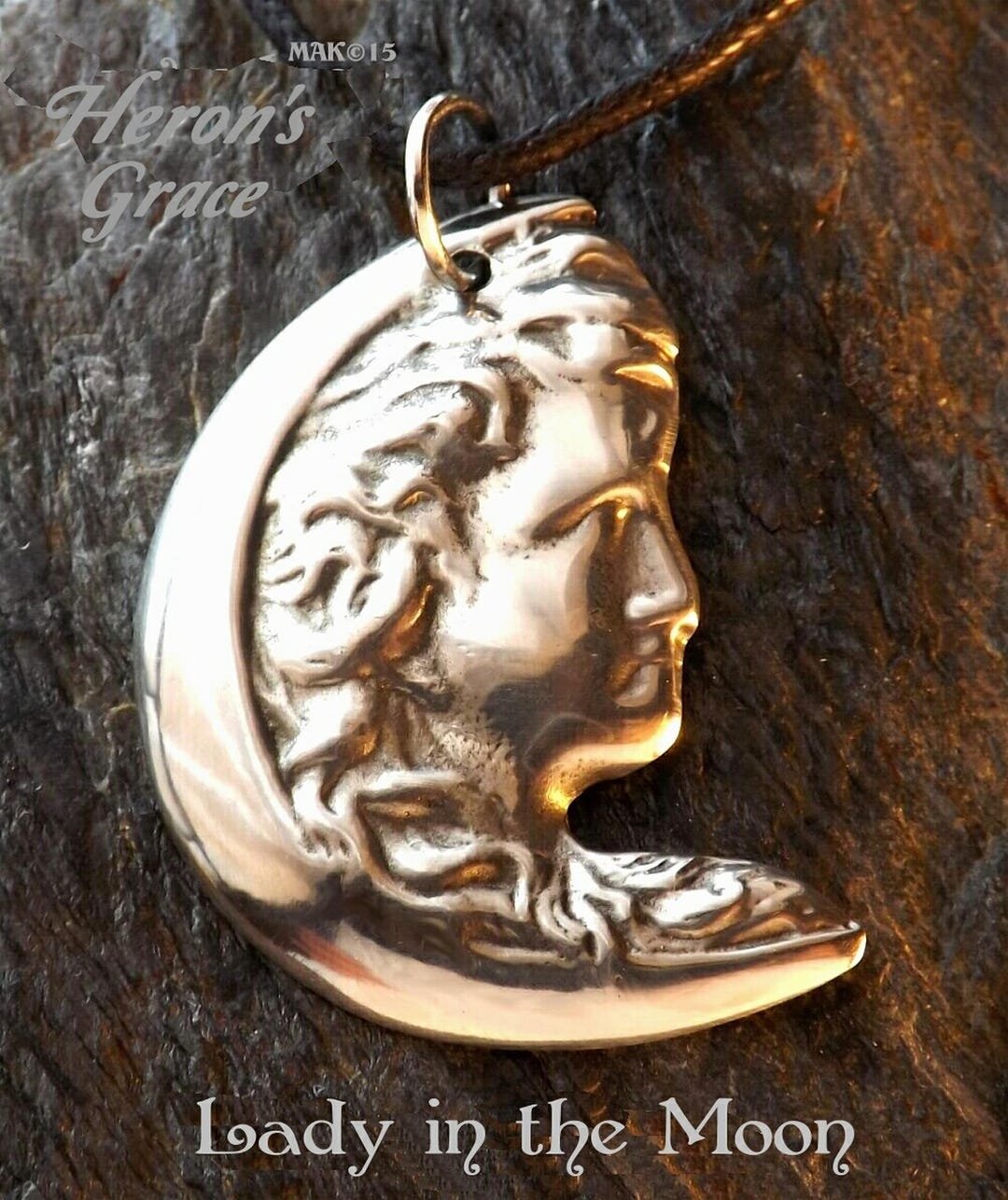 Lady in the Moon - Pewter Pendant - Awakening Our Creative Intuition ...
