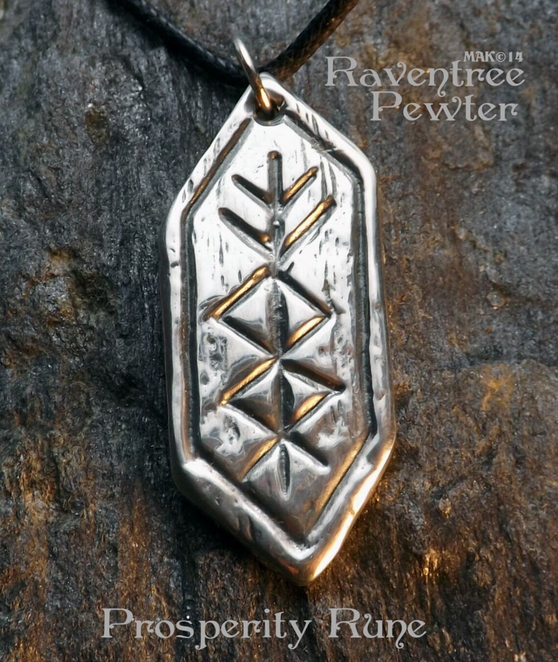 Prosperity Rune Pewter Pendant Nordic Norseviking - Etsy