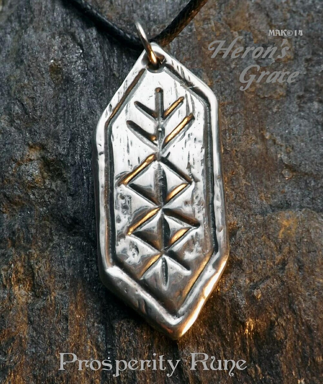 Prosperity Rune - Pewter Pendant - Abundance in All Things - Nordic ...