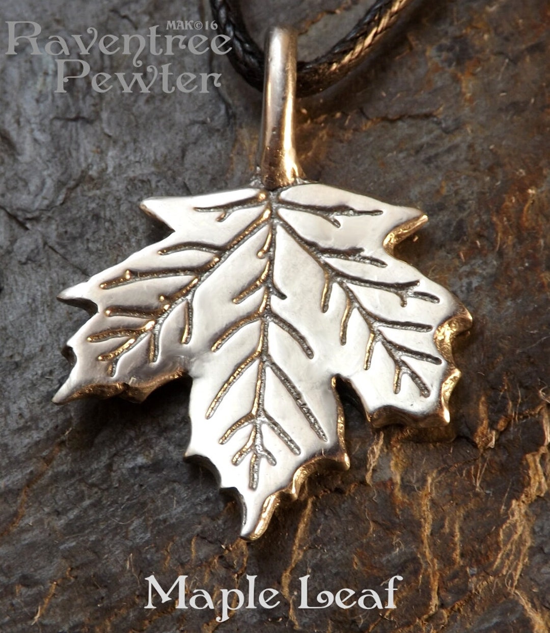 Maple Leaf Pewter Pendant Tree of Life, Nature Conservation Jewelry ...