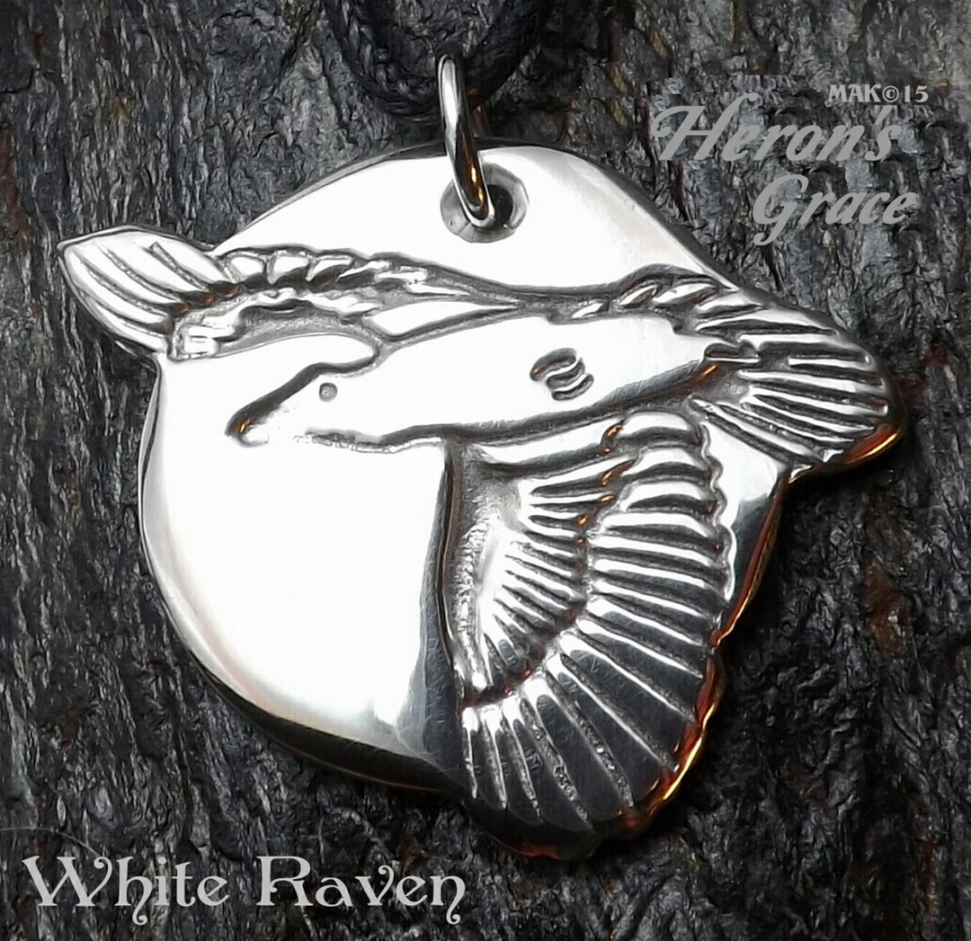 White Raven -pewter Pendant- Great Change is Happening All Around Us as ...