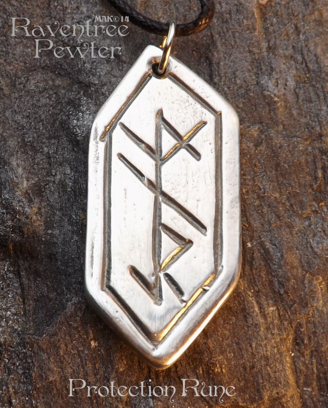 Protection Rune Pewter Pendant Nordic, Norse Jewelry, Celtic ...