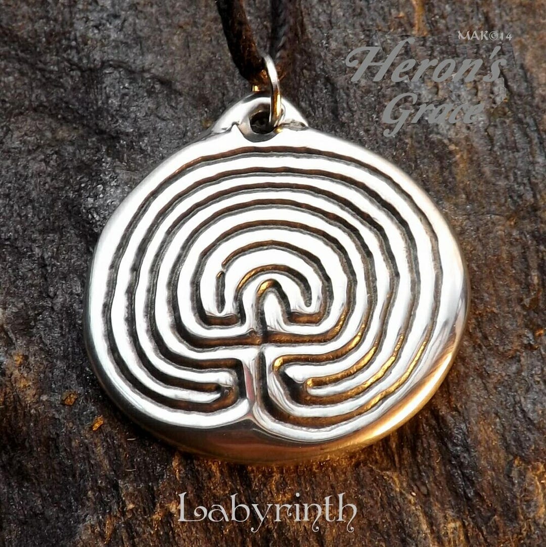 Labyrinth - Pewter Pendant - Meditation and Earth Grounding, Awakening ...