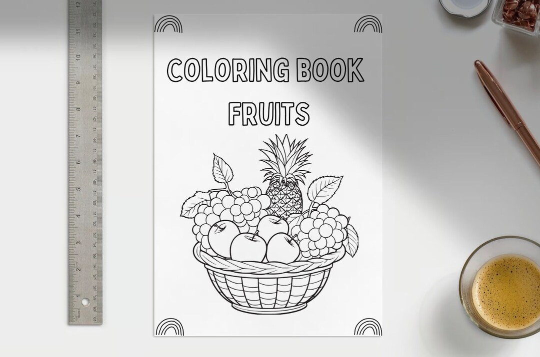 Fruit Coloring Pages for Kids Printable Fruit-themed Coloring Book ...