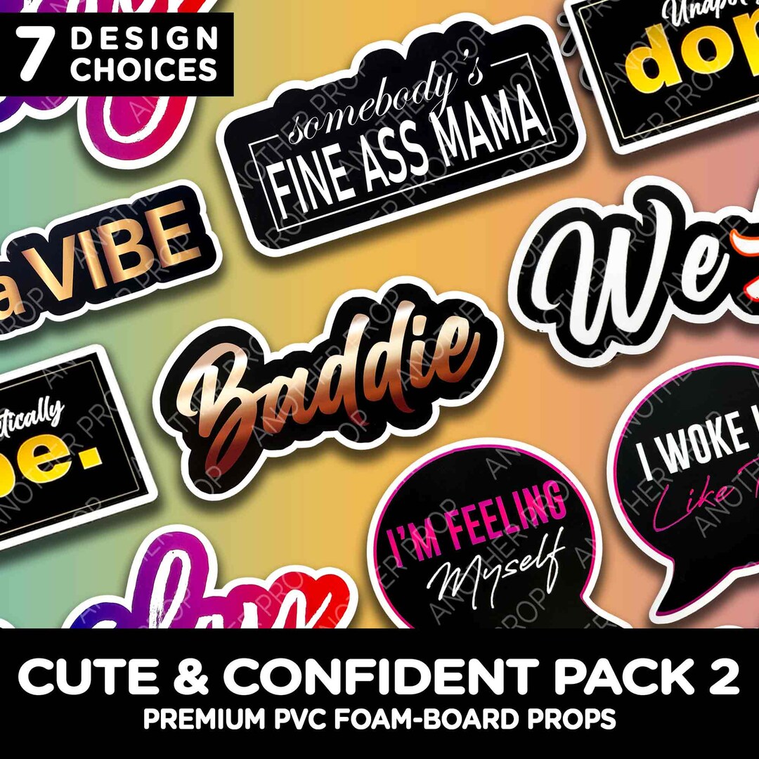 Baddie Foam Board Photo Booth Props – Girls Night Party Signs - Etsy