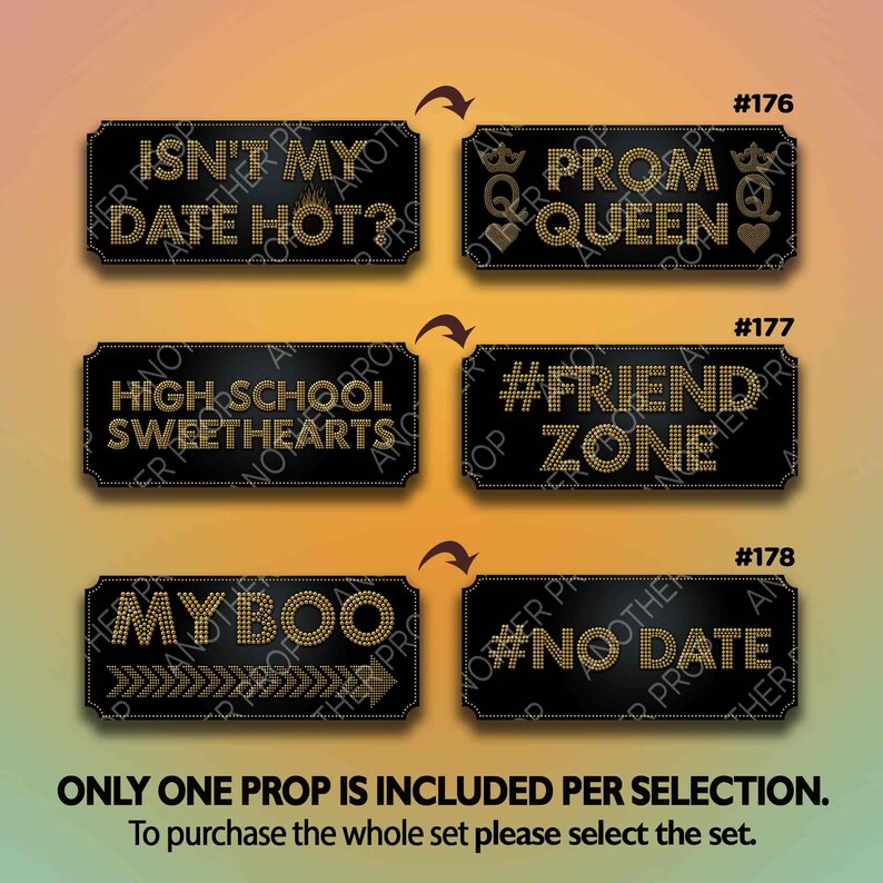 Prom Photo Booth Props – Ticket Style Foam Board Party Signs - Etsy