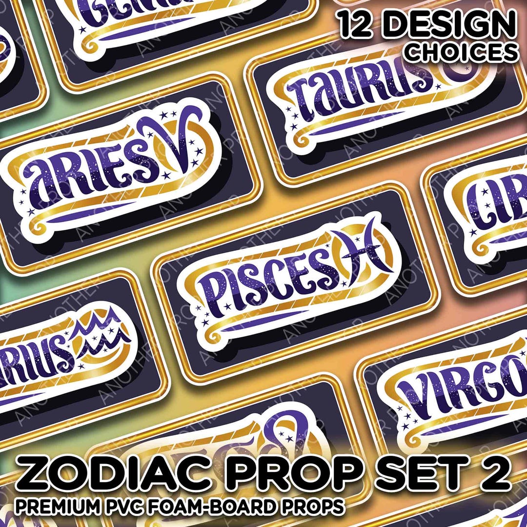 Photo Booth Props – Elegant Zodiac Foam Board Astrology Signs for ...
