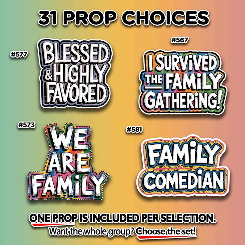 Funny Family Reunion Photo Booth Props, Set 1 - Etsy