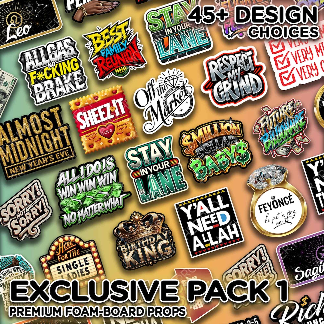 Photo Booth Props – Exclusive Foam Board Props for Birthday and ...