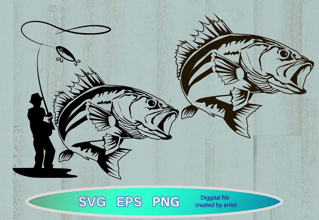 SVG Fishing, Svg Perch Fishing, Svg Fisherman, Svg Perch, Cutting File ...