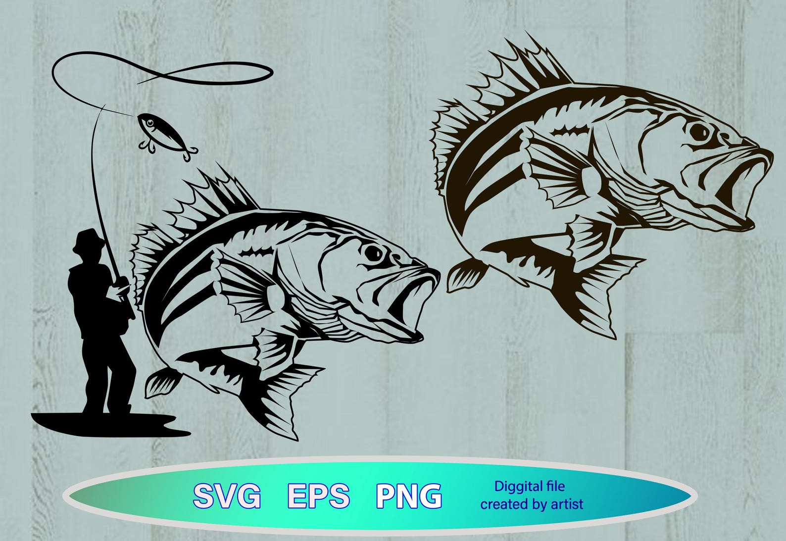 SVG Fishing, Svg Perch Fishing, Svg Fisherman, Svg Perch, Cutting File ...