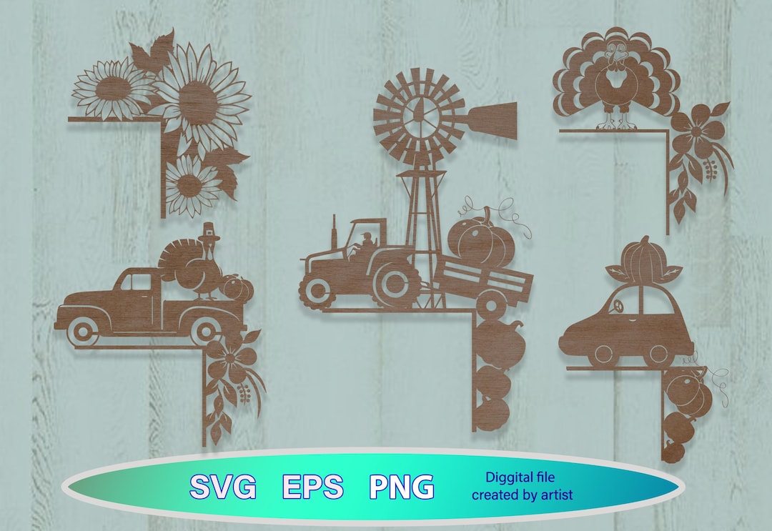 Fall Door Corners Bundle, Fall Trim Corner Laser Cut, Autumn Door ...