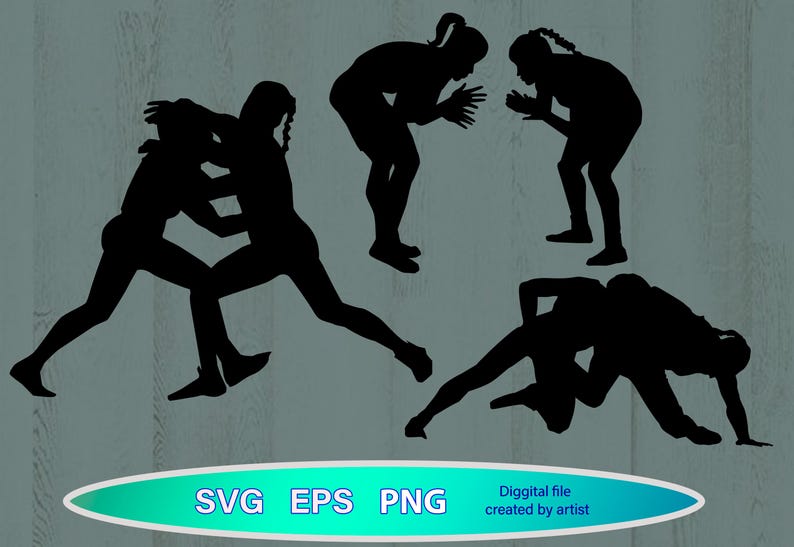 Female Wrestling SVG File, Girl Wrestler SVG, Wrestling Png, Women's ...