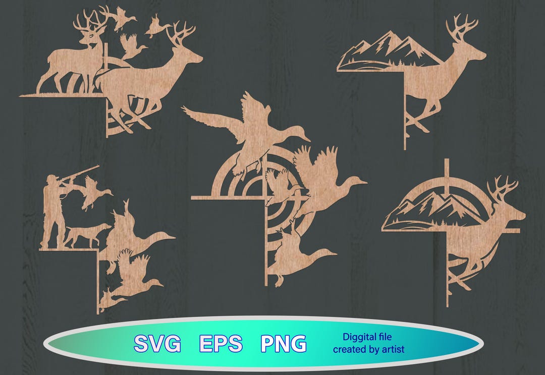 Hunting Door Corner SVG Bundle, Deer Door Corner SVG, Home Decor Svg ...