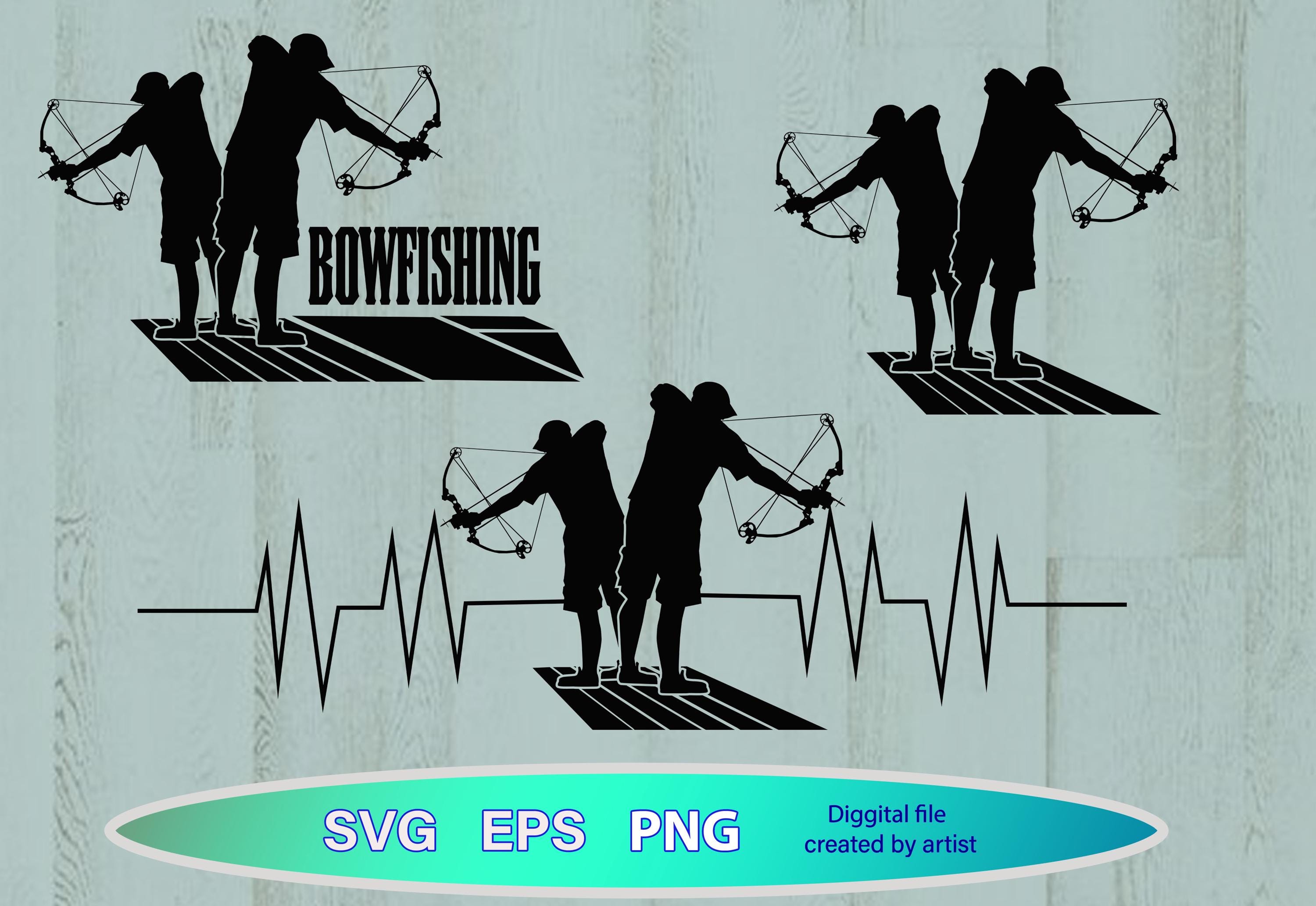 Bowfishing Svg, Bowfishing Father Svg, Bow Fisherman Svg, Silhouette ...