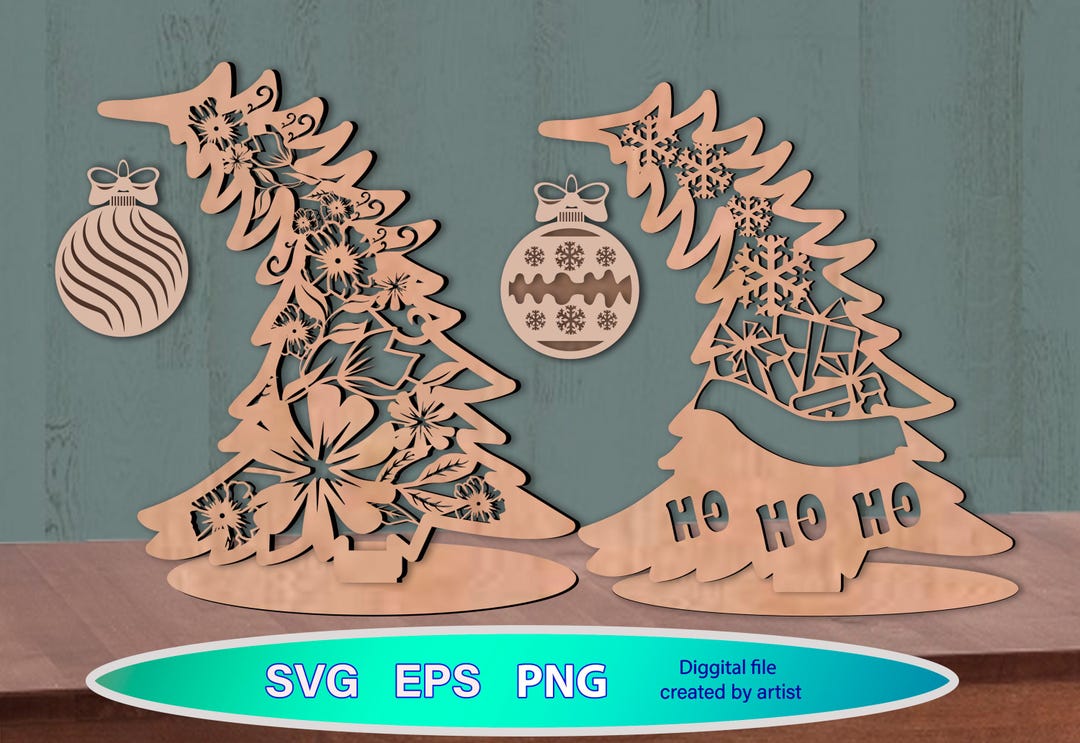Nativity Scene Svg, Laser Cut Nativity Tree & Stand, Christmas Tree Svg ...