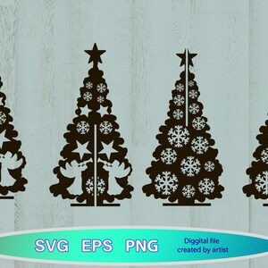 Nativity Scene Svg, Laser Cut Nativity Tree & Stand, Christmas Tree Svg ...