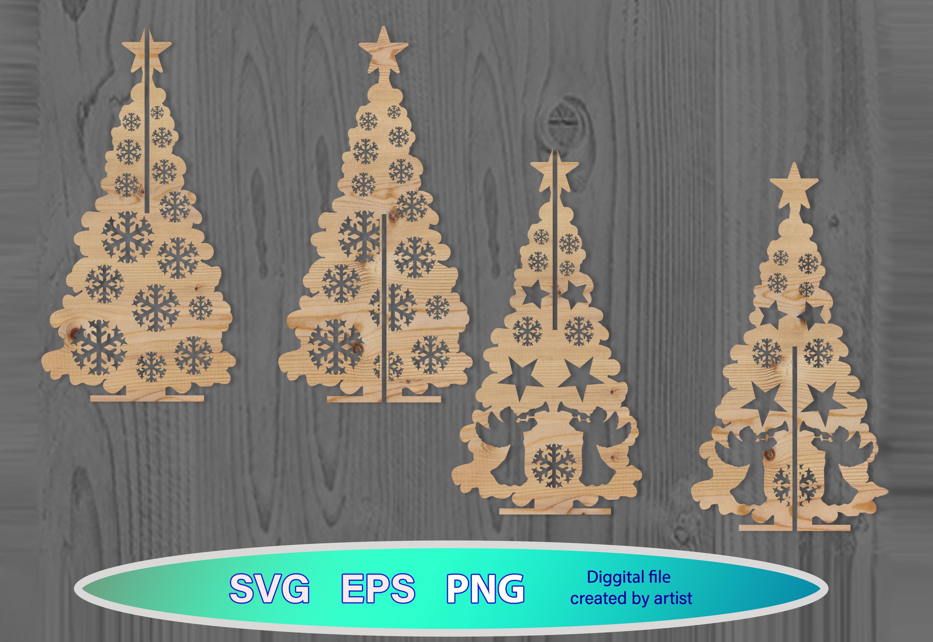 Nativity Scene Svg, Laser Cut Nativity Tree & Stand, Christmas Tree Svg ...