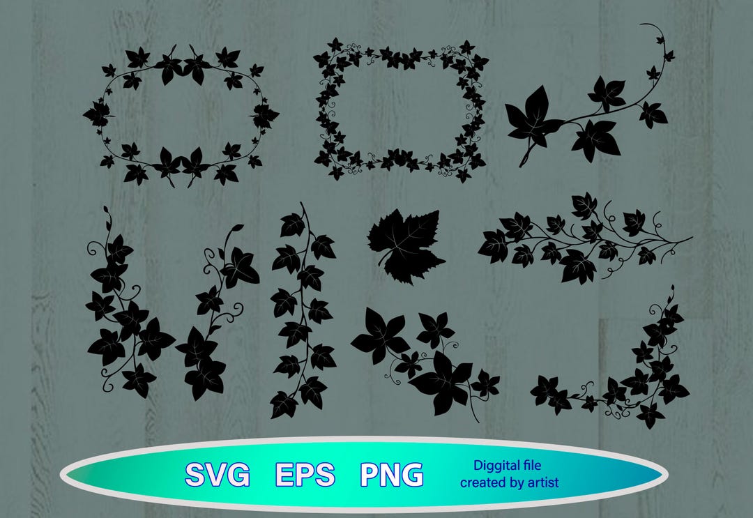 Ivy Svg, Decor Ivy Svg, Ivy Svg, Silhouette Ivy Svg, Ivy Frame Svg - Etsy