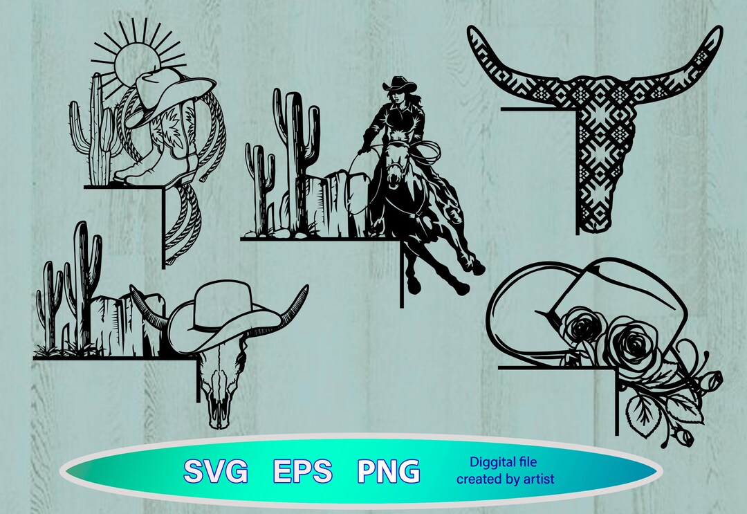 Cowboys Svg, Western Svg, Wild West Svg, Cowboys Corners Svg, Cowboy ...
