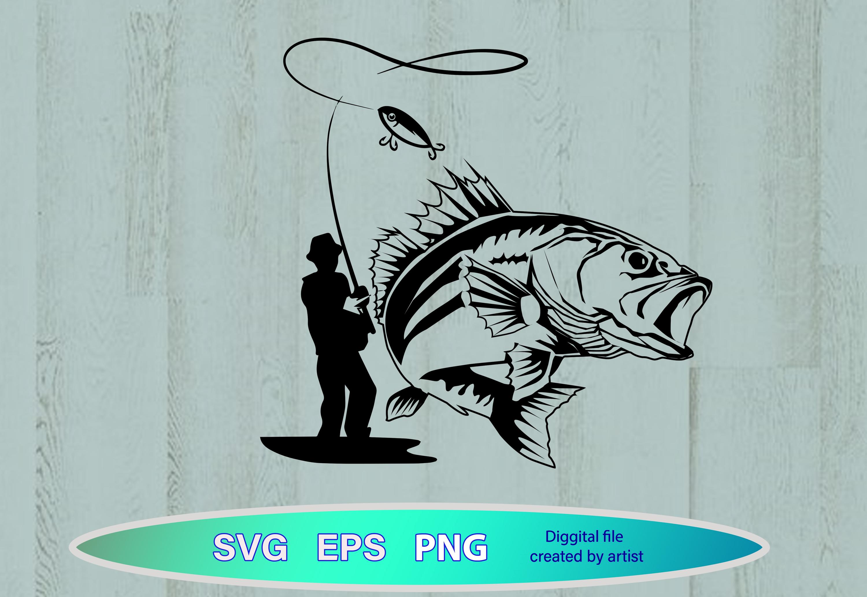 SVG Fishing, Svg Perch Fishing, Svg Fisherman, Svg Perch, Cutting File ...