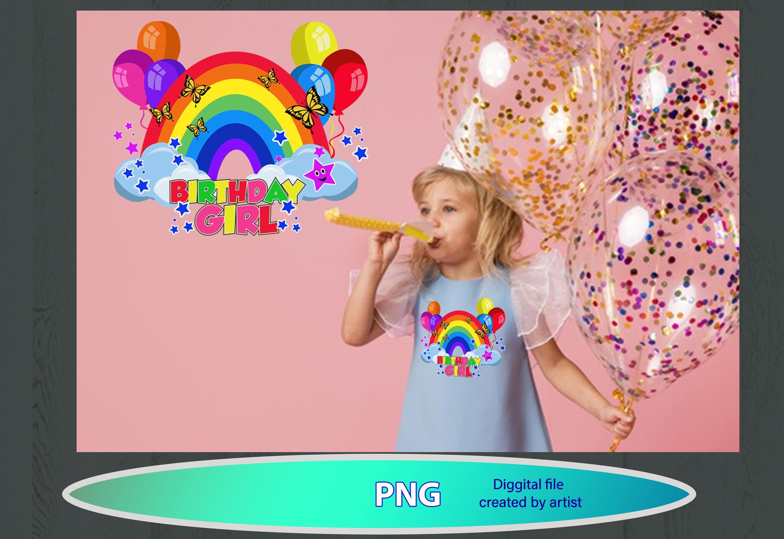 Rainbow Birthday Girl PNG, Family Bundle, Rainbow Sublimation, Rainbow ...