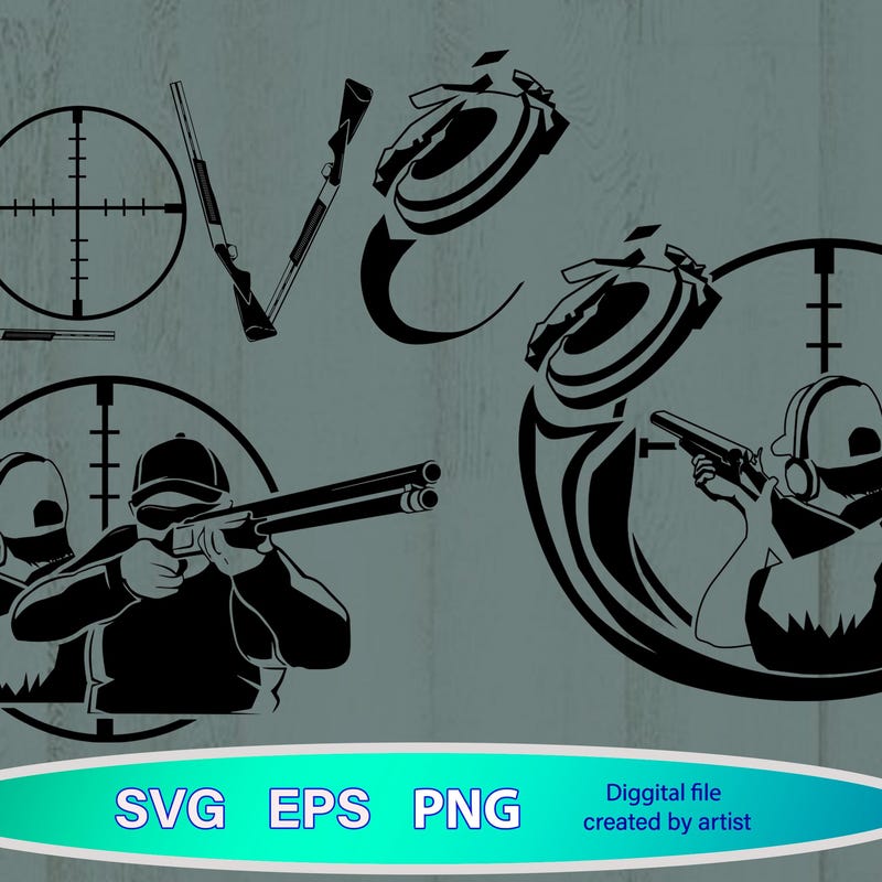 Skeet Shooting Svg - Etsy