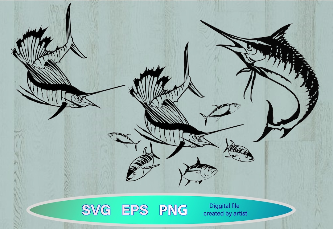 Sailfish SVG, Sailfish PNG, Sailfish Cricut File, Sailfish Fishing Svg ...