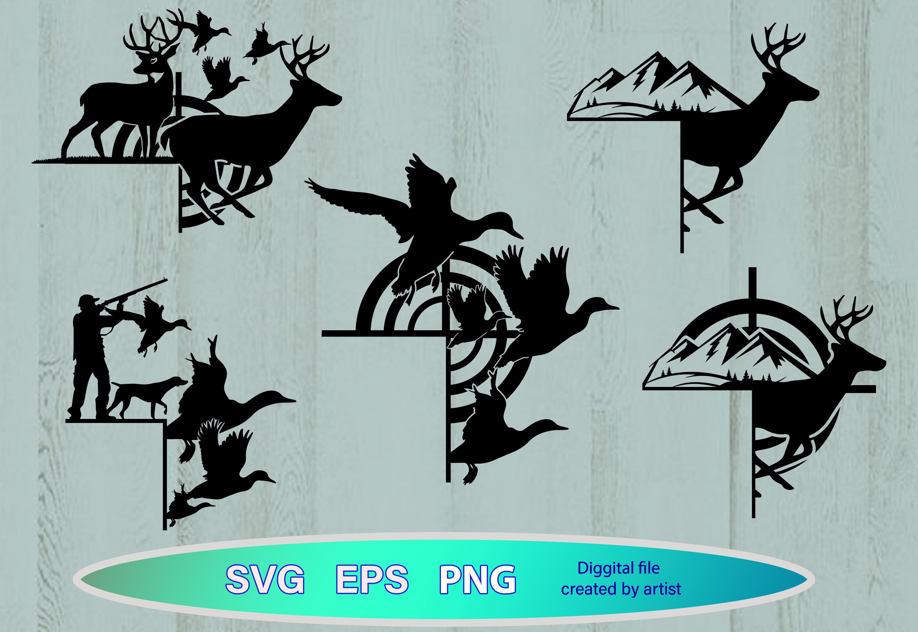 Hunting Door Corner SVG Bundle, Deer Door Corner SVG, Home Decor Svg ...